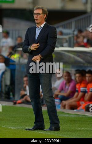 PSG's new coach Laurent Blanc during the French First League soccer ...