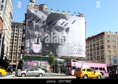 A Calvin Klein billboard in the Soho neighborhood of New York on Friday ...