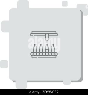Man assembly line icon. Simple illustration of man assembly line vector ...