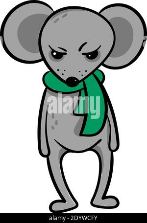 Little mouse with angry face illustration Stock Vector Image & Art - Alamy