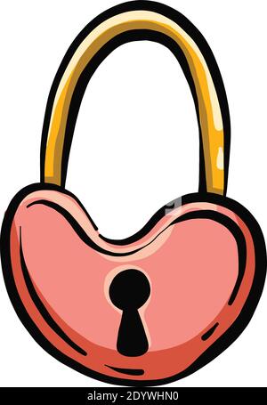 keyhole padlock line icon vector illustration Stock Vector Image & Art ...