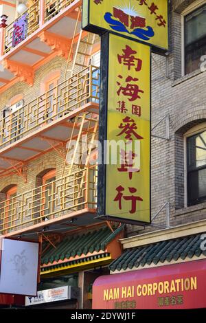 Chinese signage characters in Chinatown, Vancouver, Canada Stock Photo ...