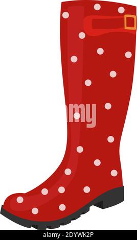 Cartoon illustration of red rain boot Stock Vector Image & Art - Alamy