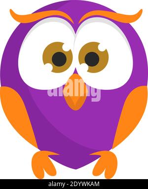 An illustration of a beautiful owl isolated on a white background Stock ...