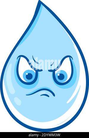Isolated angry drop of water cartoon Vector Stock Vector Image & Art ...