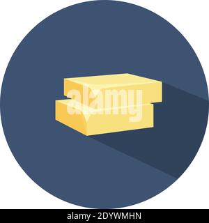 Two blocks of butter, illustration, vector on a white background Stock ...