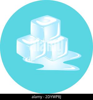 Ice cubes. Vector black and white coloring page Stock Vector Image & Art - Alamy