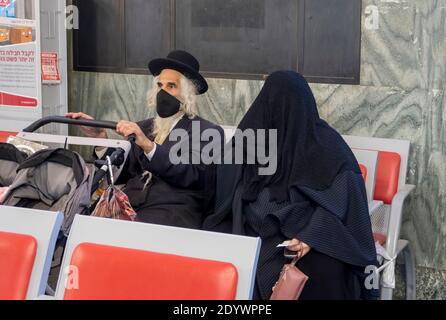 A couple of the so called Haredi Burqa Sect ( Jewish religious group ...
