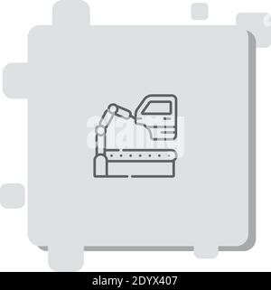 Man assembly line icon. Simple illustration of man assembly line vector ...