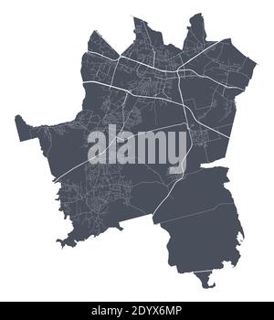 Vector city road map of Katowice, Poland Stock Vector Image & Art - Alamy