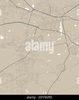 Vector city road map of Katowice, Poland Stock Vector Image & Art - Alamy