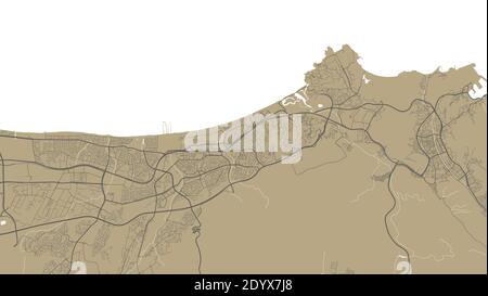 Muscat map. Detailed map of Muscat city administrative area. Cityscape ...