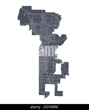 Map of the Kansas City Metropolitan area in Kansas and Missouri Stock ...