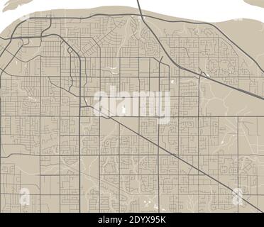 Surrey map. Detailed map of Surrey city administrative area. Cityscape ...
