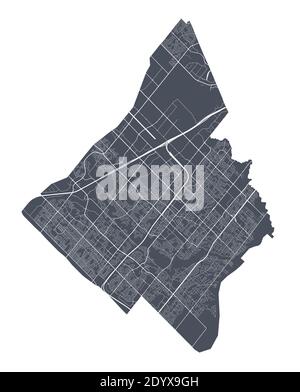 Mississauga map. Detailed map of Mississauga city administrative area ...