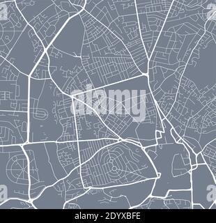 Nottingham map. Detailed map of Nottingham city administrative area ...