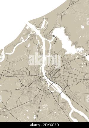 Latvia road and highway map. Vector illustration Stock Vector Image ...