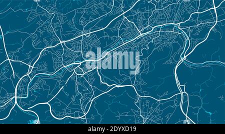 Wuppertal map. Detailed map of Wuppertal city administrative area ...