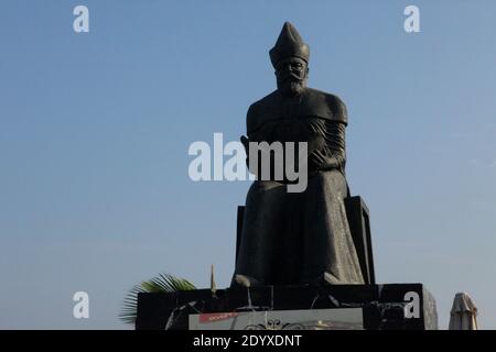 September 21, 2020: Erdemli, Turkey. A statue of Haji Bektas Veli, a ...