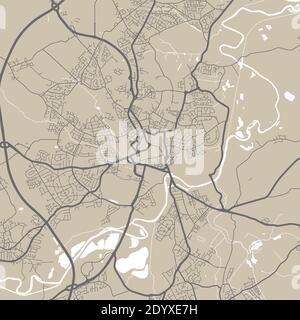 Wakefield map. Detailed map of Wakefield city administrative area ...