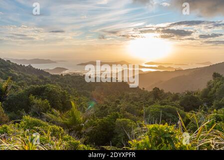 Sunset at Coromandel Town, Coromandel Peninsula, New Zealand North ...
