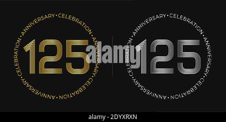 125 years anniversary celebration design template. 125th vector and ...