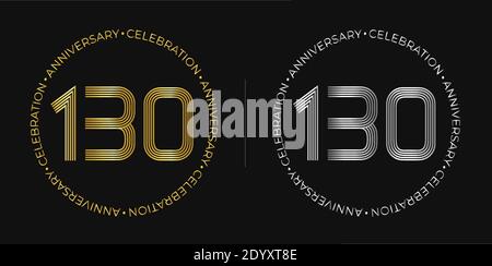 130 years anniversary celebration design template. 130th vector and ...