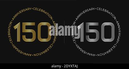 150 years anniversary celebration design template. 150th vector and ...