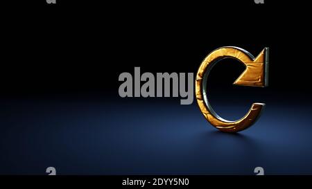 Clockwise rotation arrow icon. Blue mandatory symbol. illustration ...