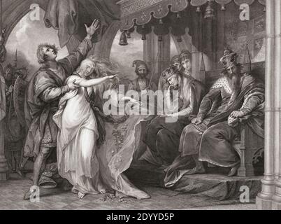 Illustration from Hamlet by William Shakespeare. Hamlet, Horatio and ...