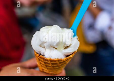 coconut ice cream from Thailand Southeast Asia Stock Photo - Alamy