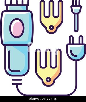 Clippers color line icon. Isolated vector element. Outline pictogram ...