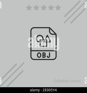 obj vector icon modern simple vector illustration Stock Vector Image ...