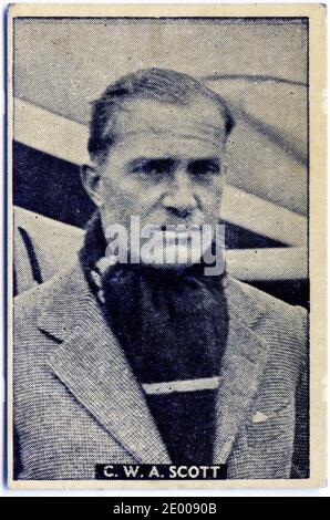 Cigarette card portrait of Flight Lieutenant Christopher Stainbank ...