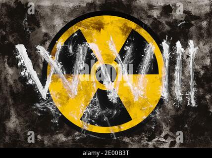 Text WW3 on dark grunge background. Metaphor of hypothetical worldwide ...