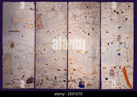 Reproduction of Catalan Atlas by Abraham Cresques circa 1375 Stock ...