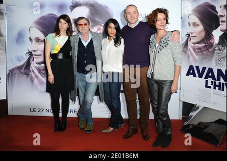 Anne Metzler, Daniel Auteuil and Leila Bekhti attending the premiere of ...