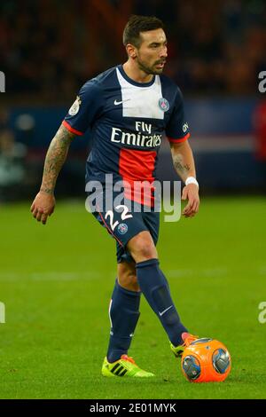 PSG's Ezequiel Lavezzi during the French First League soccer match ...