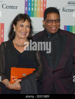 Herbie Hancock and his wife, Gigi Hancock, arrive for the formal Artist ...