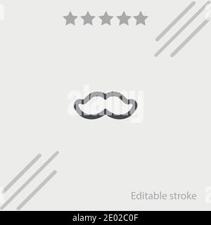 moustache outline vector icon modern simple vector illustration Stock ...