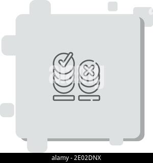 Pros and cons list line icon concept. Pros and cons list flat vector ...