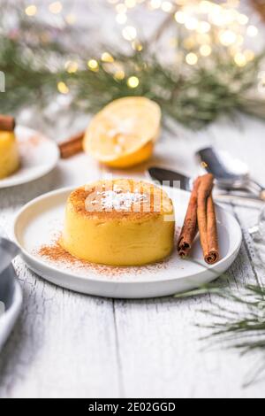 Natilla Colombian or Spain cuisine - Christmas tradition Stock Photo ...