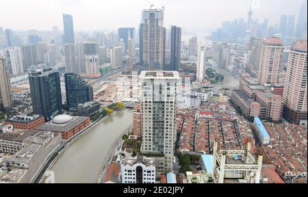 Aerial photo shows the Shanghai-Suzhou-Nantong Yangtze River Bridge in ...