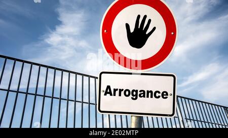 Street Sign the Direction Way to Humility versus Arrogance Stock Photo ...