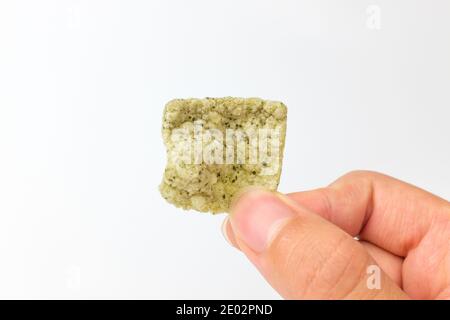 Pastry made of seaweed on a white background Stock Photo - Alamy