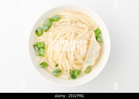 Dumpling Kalguksu on a white background Stock Photo - Alamy