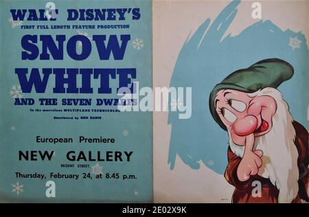 SNOW WHITE AND THE SEVEN DWARFS 1937 Walt Disney first feature Stock ...