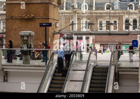 Escalators, Liverpool Street Station, London, Underground, England, UK ...