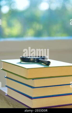 an education concept composition with blur background Stock Photo - Alamy