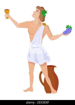 Ancient Greek god Dionysus cartoon illustration Stock Vector Image ...